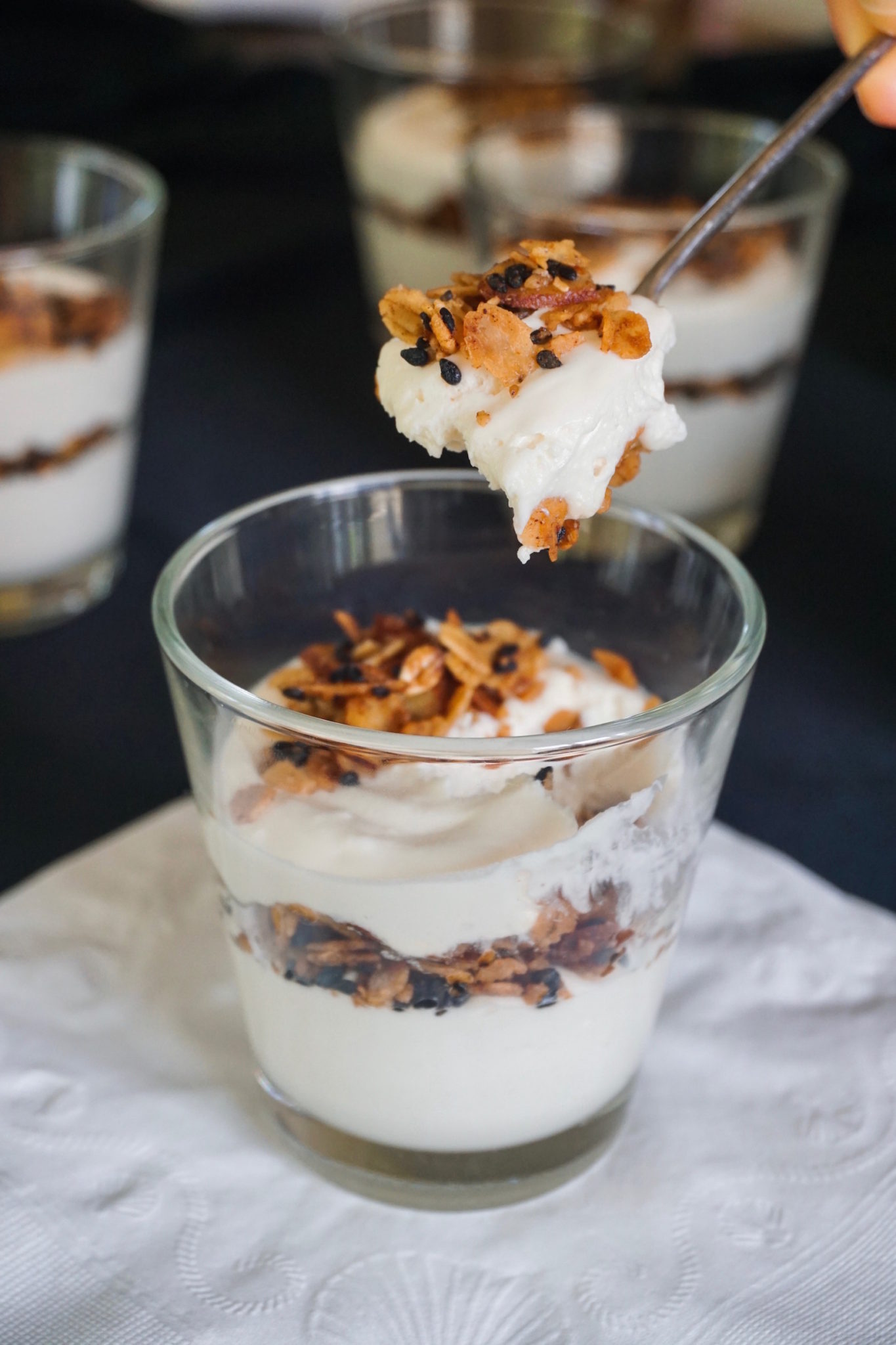 Spiced Honey Cheesecake Parfaits (gluten, nut, egg, and refined sugar ...
